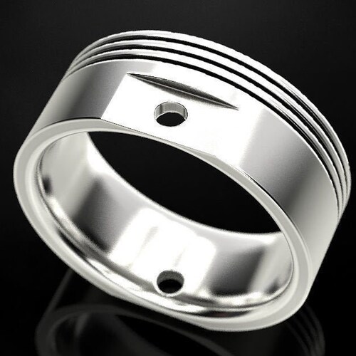 Engine Piston Ring Men's Wedding Band Biker Ring Mechanic - Etsy