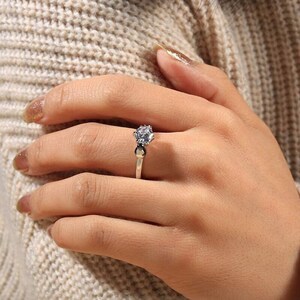 Penguin Engagement Ring, 2.00 Ct Round Cut Diamond Penguin Rings ...