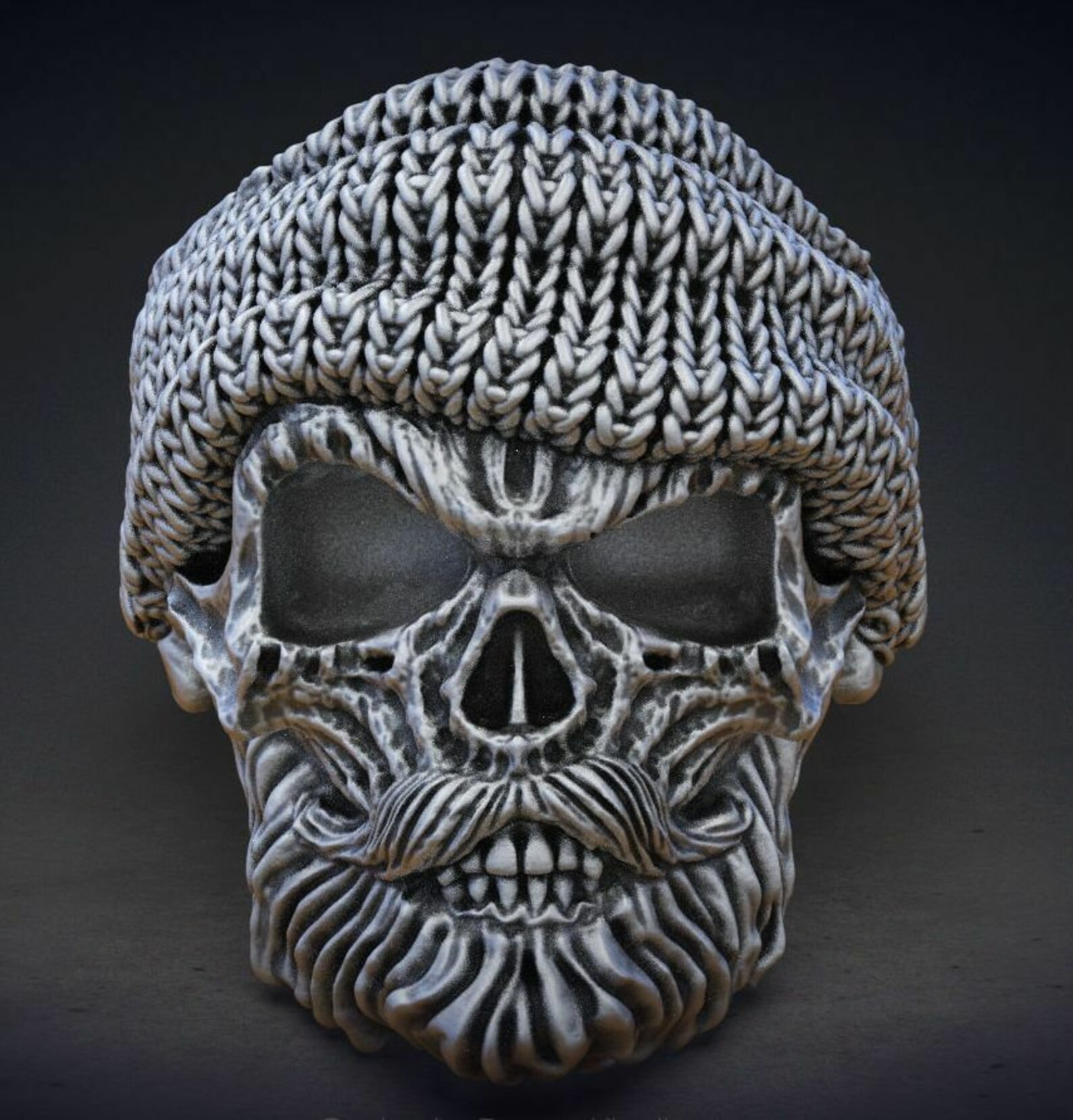 Unique New Skull Beard Hipster Mustache Ring Gothic Beard - Etsy