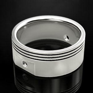 Engine Piston Ring Men's Wedding Band Biker Ring Mechanic Ring Men's ...