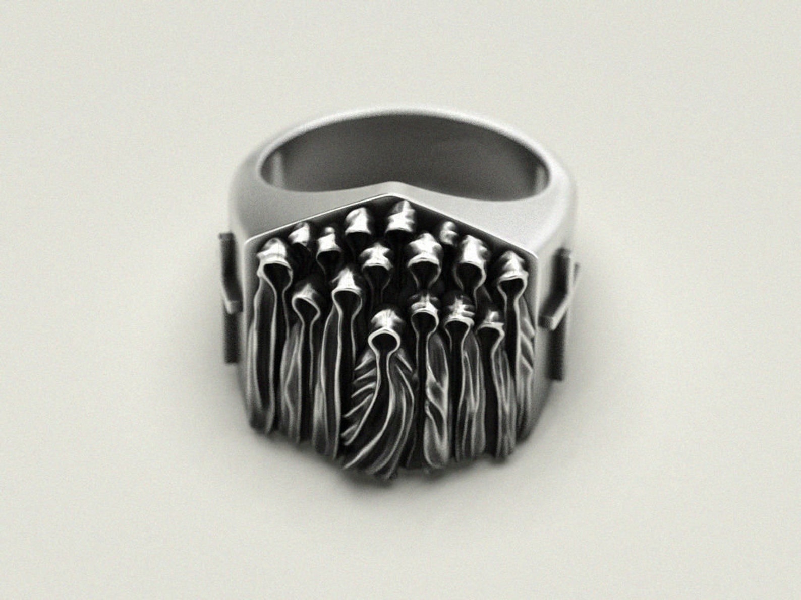Heavy Unique Mens Creepy Ghost Ring Biker Ring Rider Ring in - Etsy