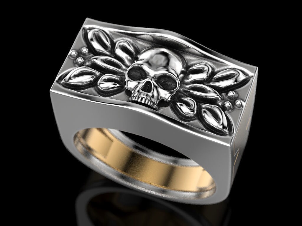 Mens Unique Skull Secret Compartment Ring Poison Ring Locket Ring Punk Gothic Drug Men Houdini Secret Compartment Ring Snuff Rings Hip Hop Etsy