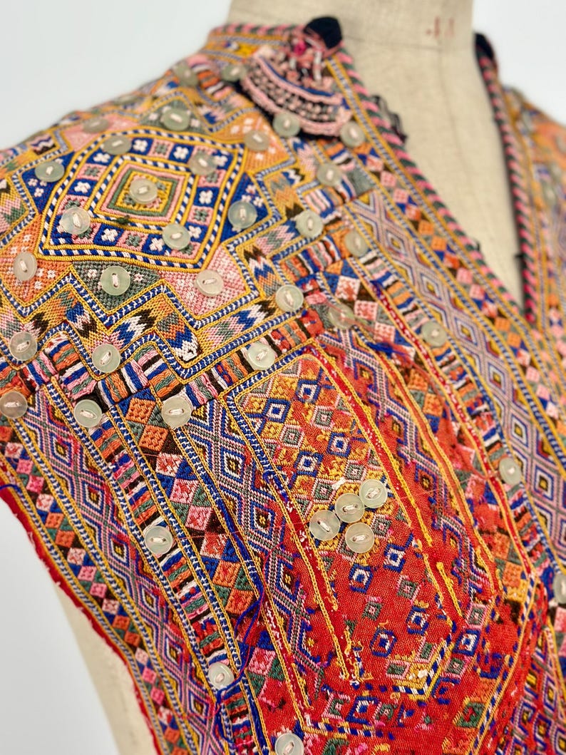 Vintage Afghan Tribal Dress Panel, Tribal Embroidery Yoke Neckpiece - Etsy