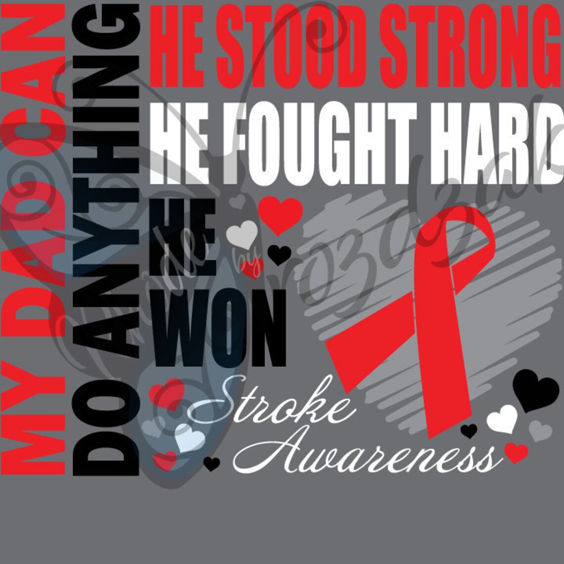 Support for a Dad Stroke Survivor SVG - Etsy