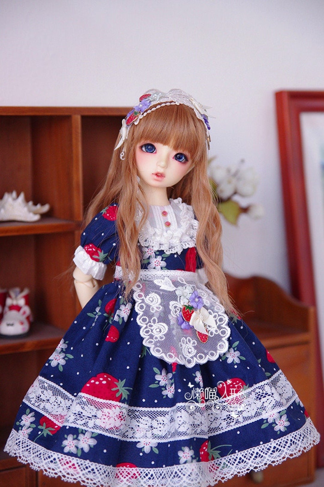 Buy Lan Meow winter Strawberry 1/4 BJD Clothes for MDD MSD Holiday ...