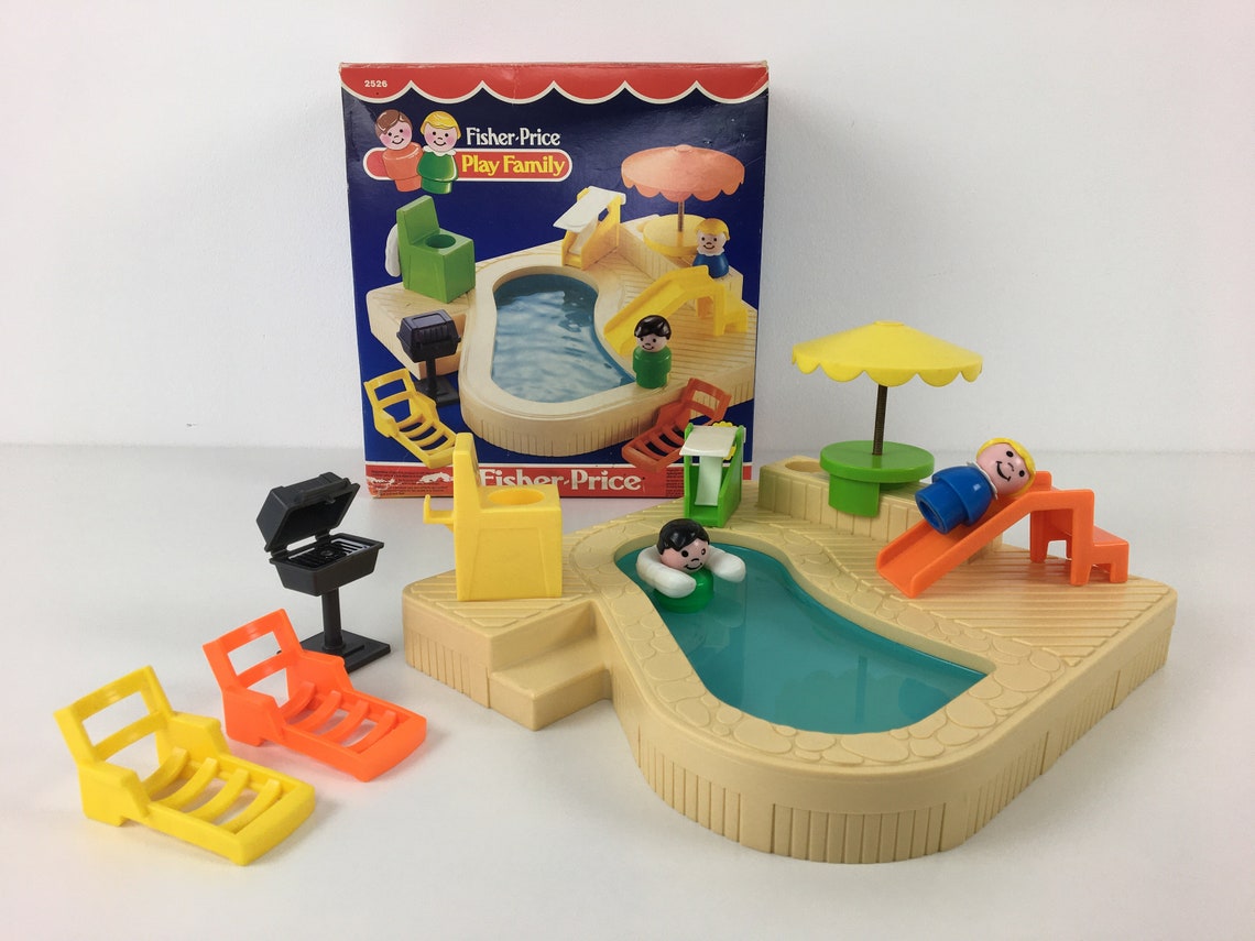 Vintage Fisher Price Little People Swimming Pool 2526 With - Etsy