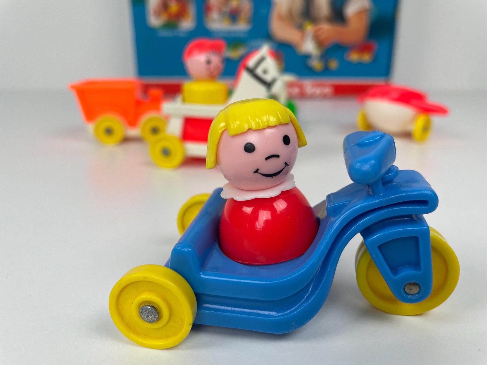 Vintage Fisher Price Play Family Little Riders # 656 With Box, Made in ...