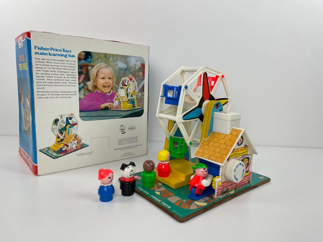 Vintage Fisher Price Musical Ferris Wheel # 969 With Box, Made in U.S.A ...