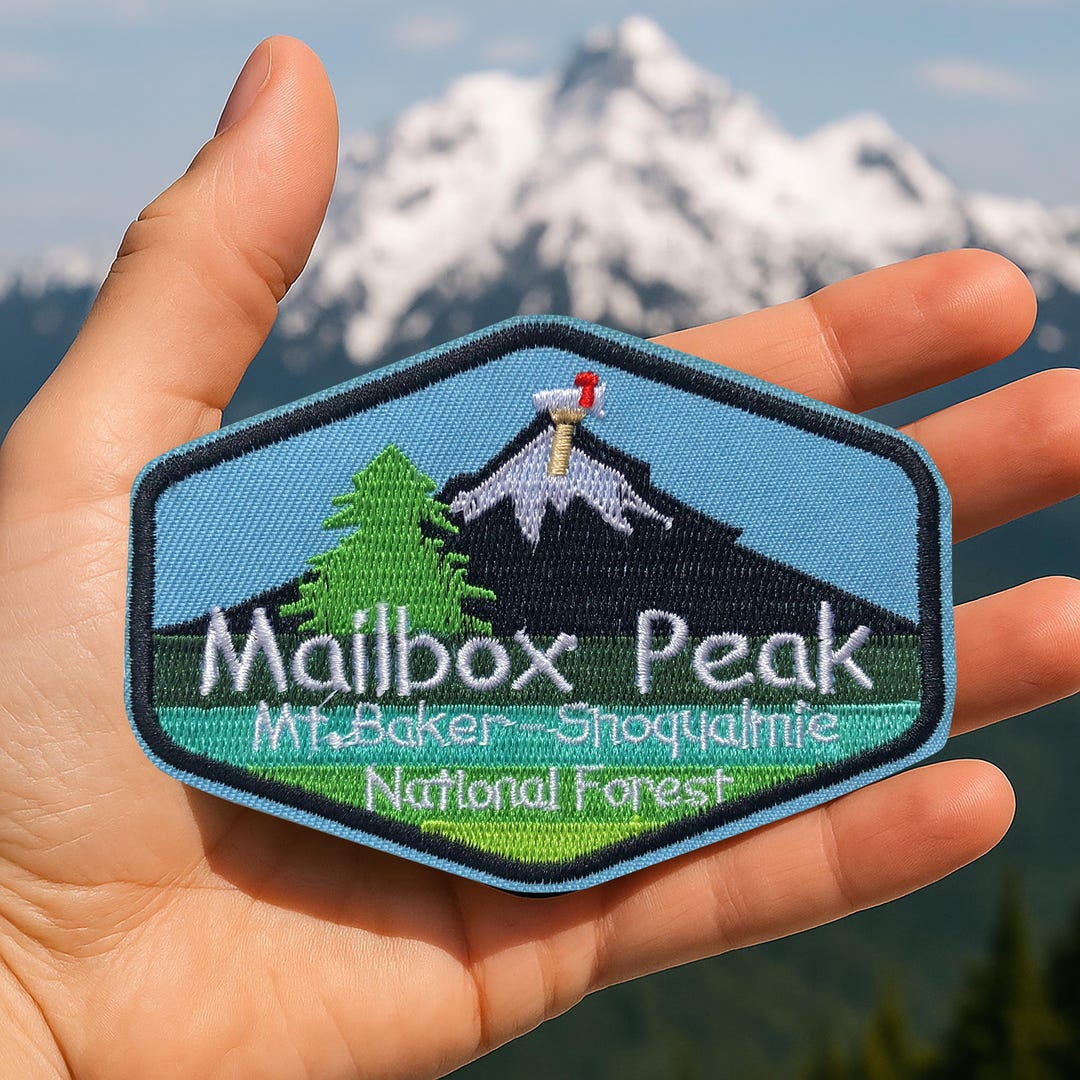 Mailbox Peak National Park Patch, Mountain Hiking Embroidered Badge ...