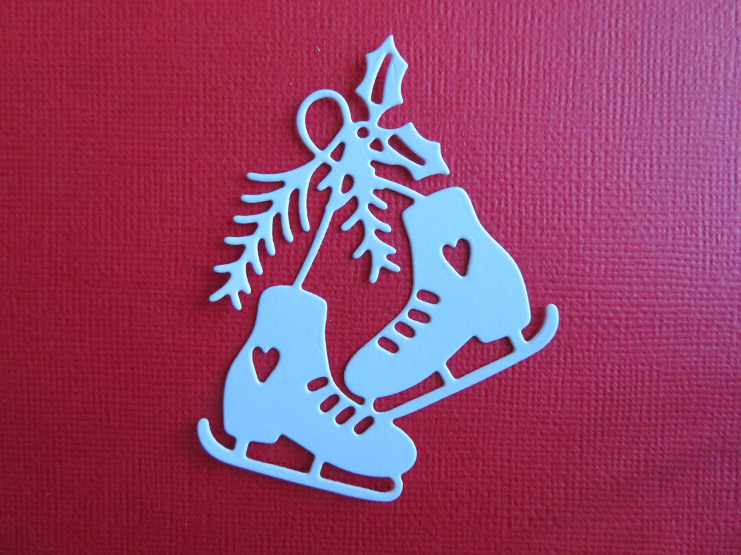 6 Festive Winter Ice Skates Die Cuts - Etsy