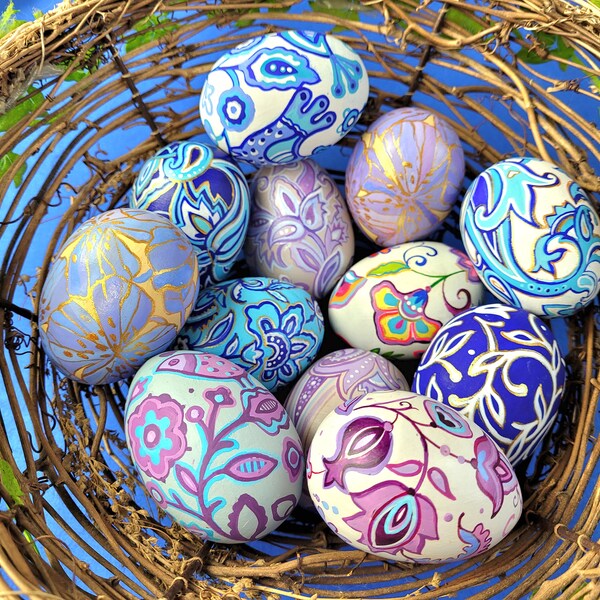 Hand Painted Egg - Etsy