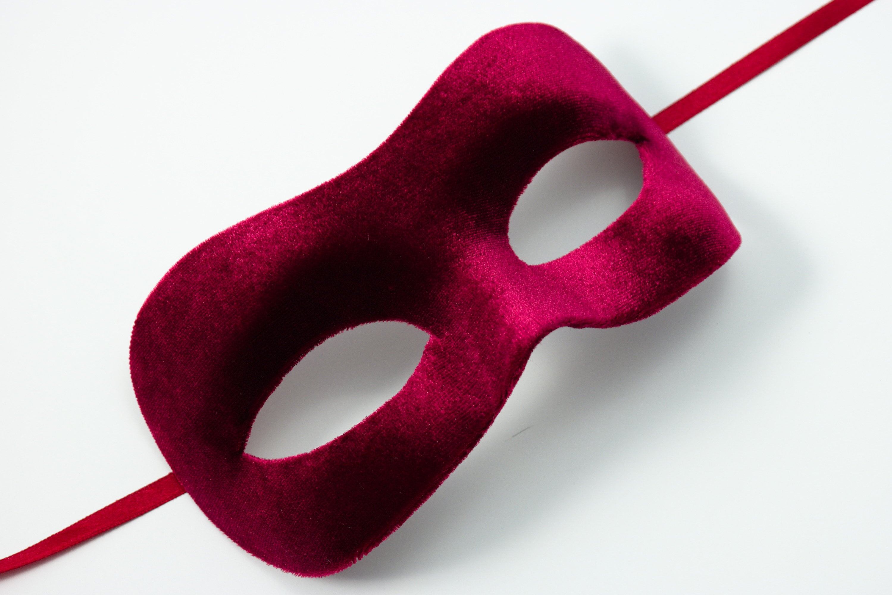 Designer Maroon Velvet Masquerade Mask. Fancy Dress Mask Ideal for ...
