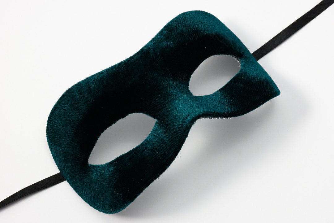Green Velvet Masquerade Mask: Handmade Costume Party Mask - Etsy