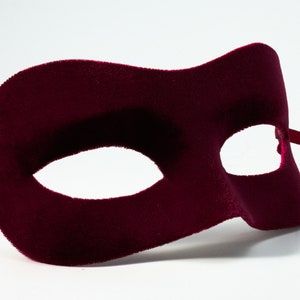 Designer Maroon Velvet Masquerade Mask. Fancy Dress Mask Ideal for ...