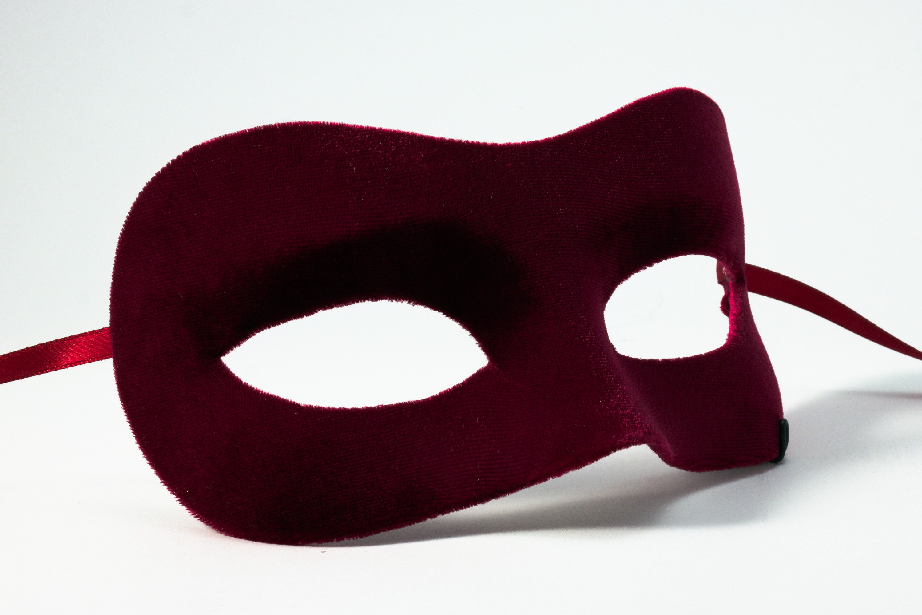 Designer Maroon Velvet Masquerade Mask. Fancy Dress Mask Ideal for ...