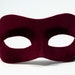 Designer Maroon Velvet Masquerade Mask. Fancy Dress Mask Ideal for ...
