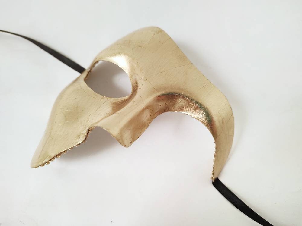 Gold Plated Masquerade Mask: Phantom of the Opera Style - Etsy
