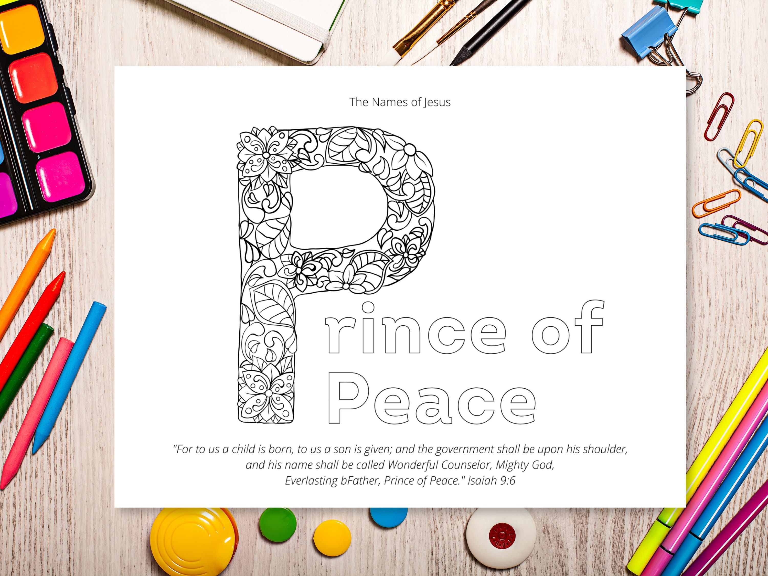 PRINTABLE Names of Jesus Coloring Pages, Sunday School, Homeschool ...