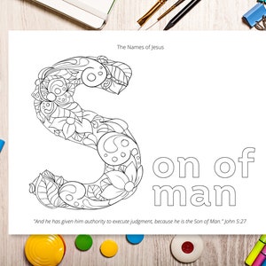 PRINTABLE Names of Jesus Coloring Pages, Sunday School, Homeschool ...