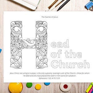 PRINTABLE Names of Jesus Coloring Pages, Sunday School, Homeschool ...