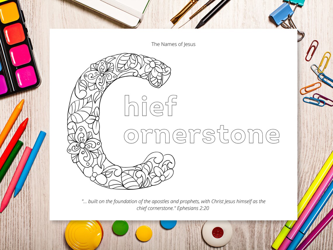 PRINTABLE Names of Jesus Coloring Pages, Sunday School, Homeschool ...