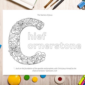 PRINTABLE Names of Jesus Coloring Pages, Sunday School, Homeschool ...