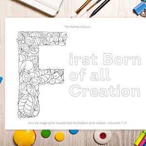 PRINTABLE Names of Jesus Coloring Pages, Sunday School, Homeschool ...