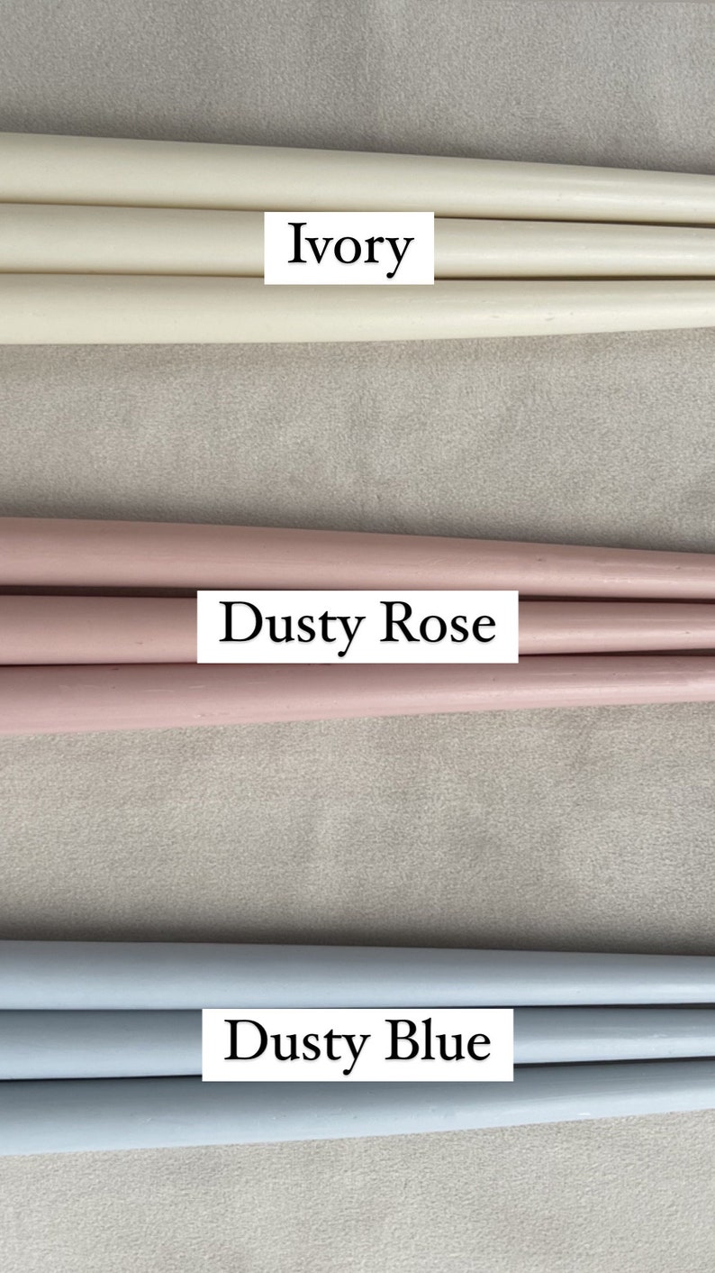 Dusty Rose Pack 4 Candles 4,8,12 Taper Candles Soy Candles Dinner ...
