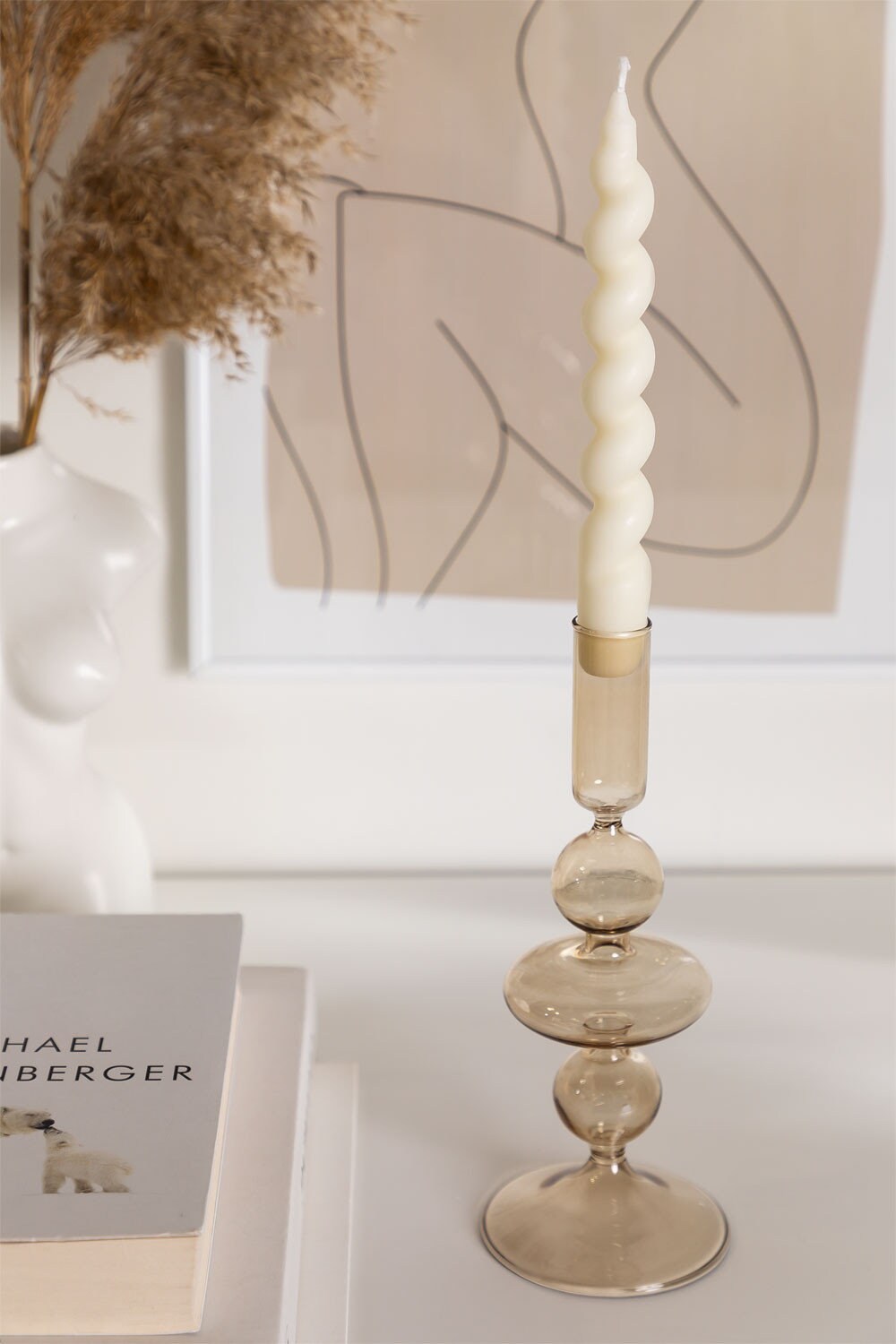 Twist 2 Taper Candle 100% Beeswax, Spiral Taper Candles, Unique Candles ...