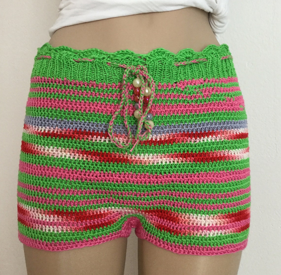 Crochet Shorts Women Shorts Bikini Cover Up Beach Shorts Etsy