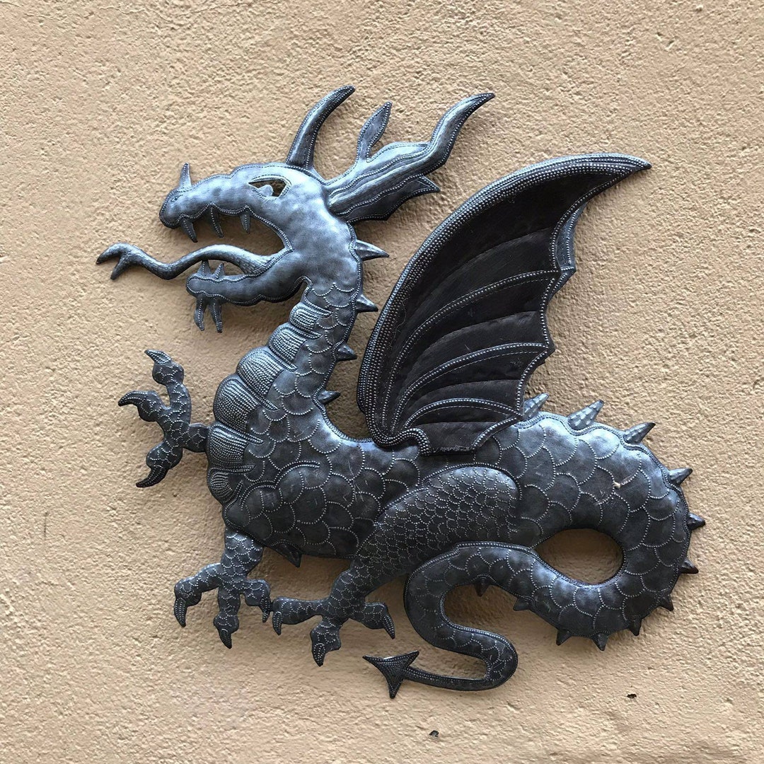 Dragon, Handmade by Haitian Artisans , Quality Craftsmanship, 3-D Wings ...