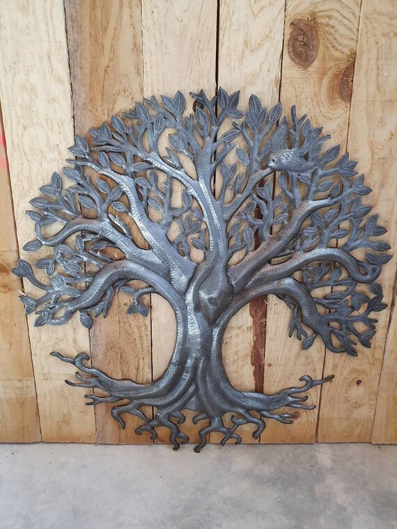 Signs Bohemian Artwork Tree of life painte Contemporary iron decoration ...