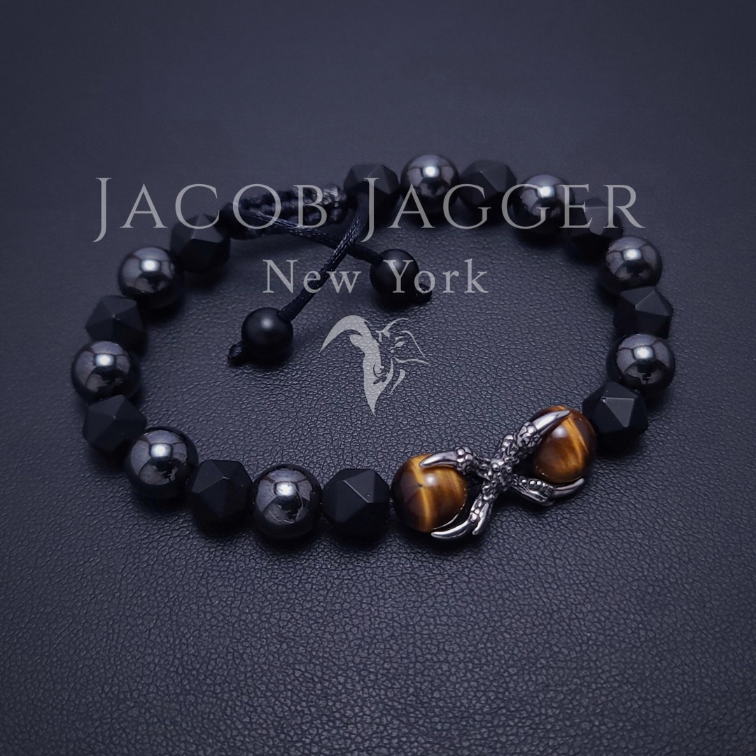 Claw of the Beast, Matte Onyx, Magnetic Hematite & Tigers Eye Bracelet ...