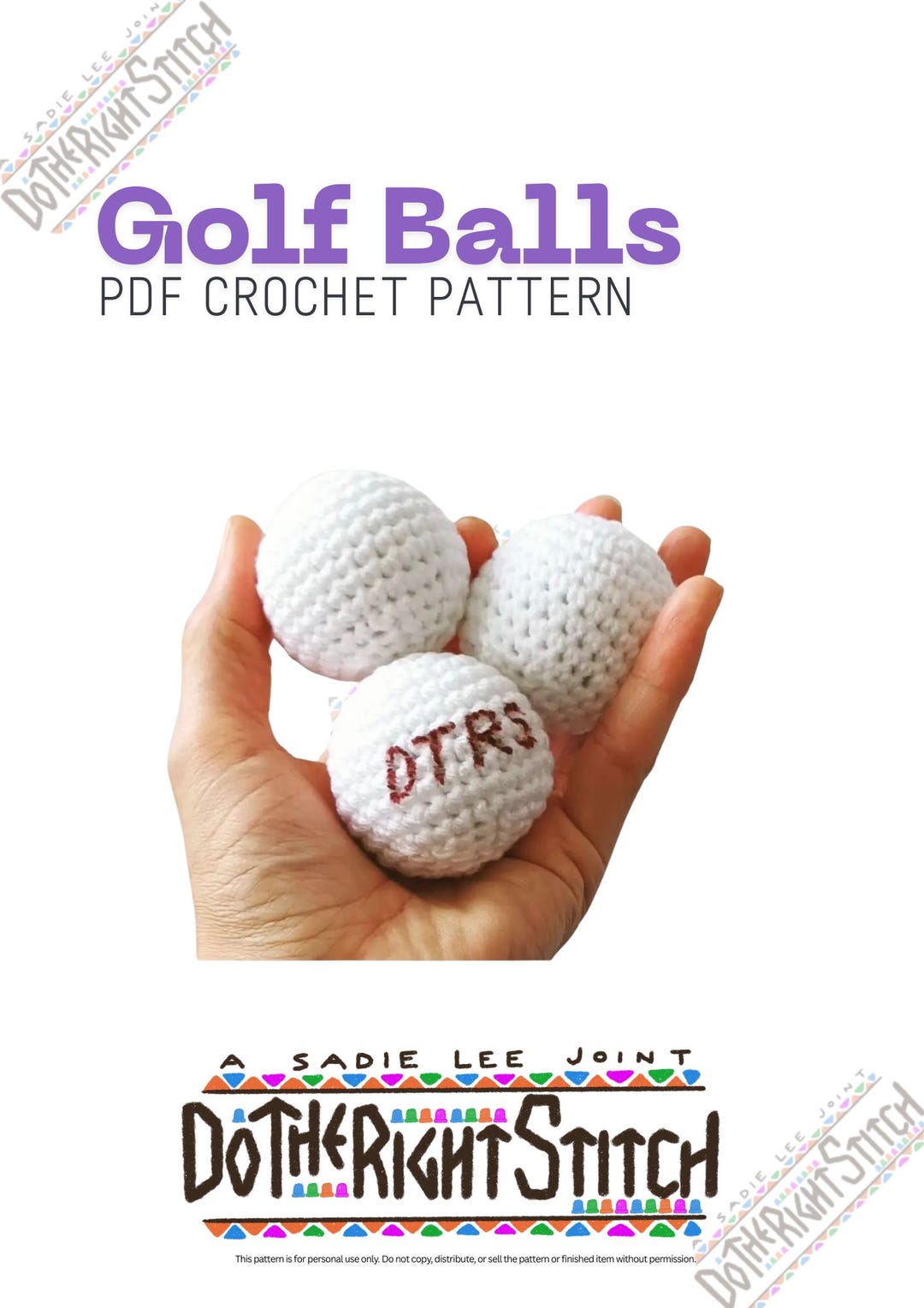 Crochet Pattern - Golf Ball (PDF Digital Download) - Etsy