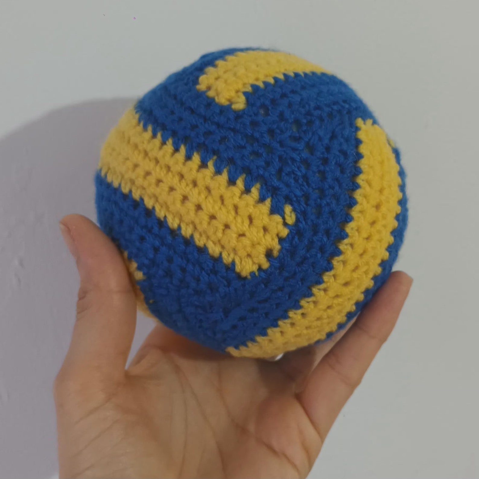 Baby Netball / Volleyball / Water Polo ... Handmade Crochet Sports Ball ...