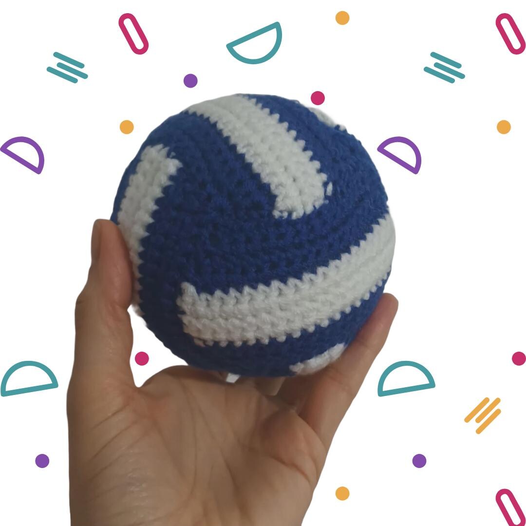 Handmade Crochet Baby Netball / Volleyball / Water Polo: Soft Toy With ...