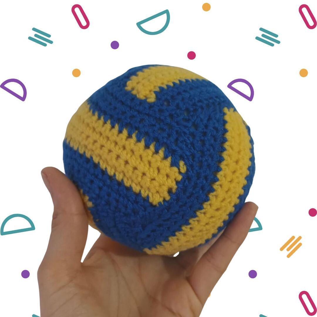 Baby Netball / Volleyball / Water Polo ... Handmade Crochet Sports Ball ...
