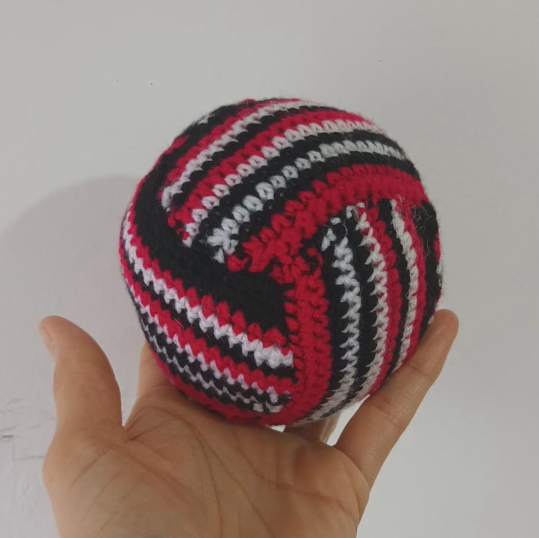 Baby Netball / Vollyball ... Handmade Crochet Sports Ball ... Soft Toy ...