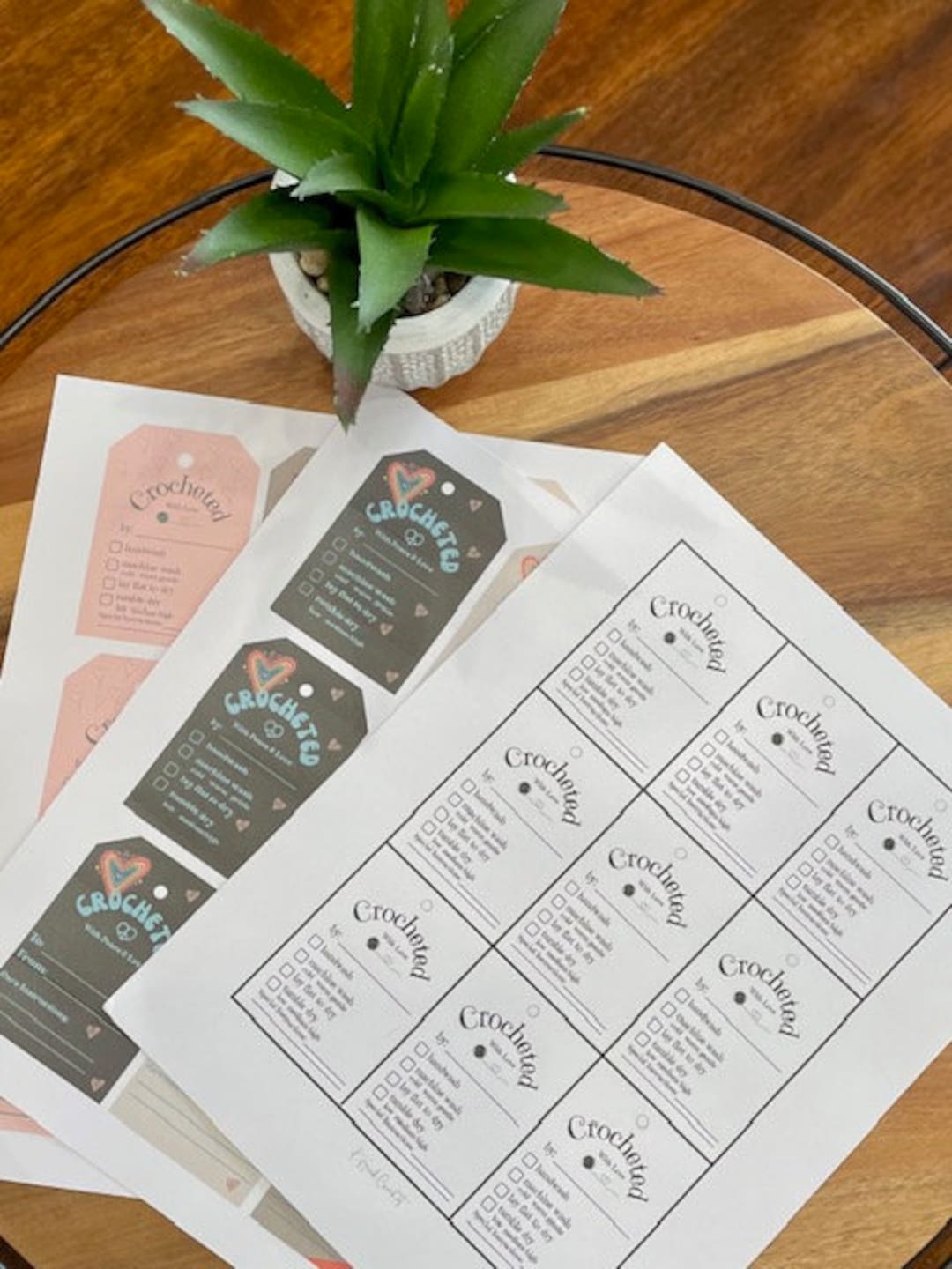 Printable Crochet Care Tag, Crochet Care Tags, Fiber Care Tags ...