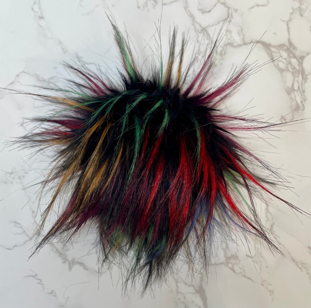 Colorful Faux Fur Pom,pom Poms, Faux Fur Pom Pom,long Pile Faux Fur Pom ...