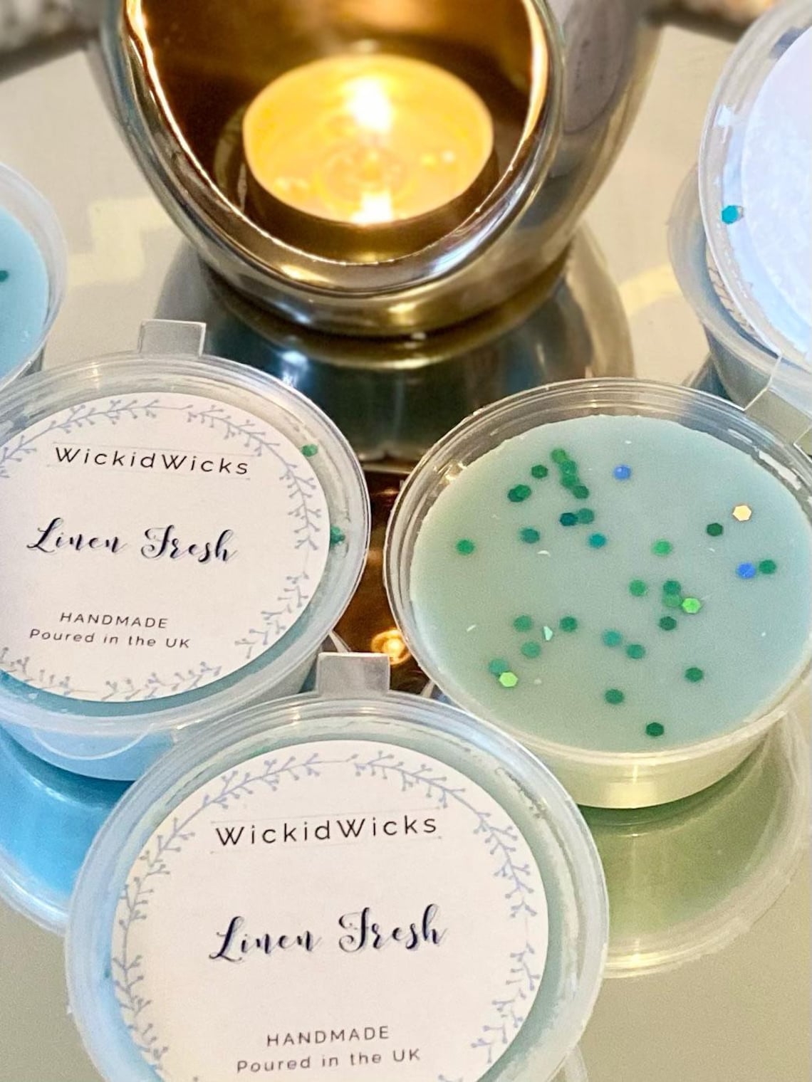 Linen Fresh Wax Melt Pots Soy Wax Melts Sample | Etsy