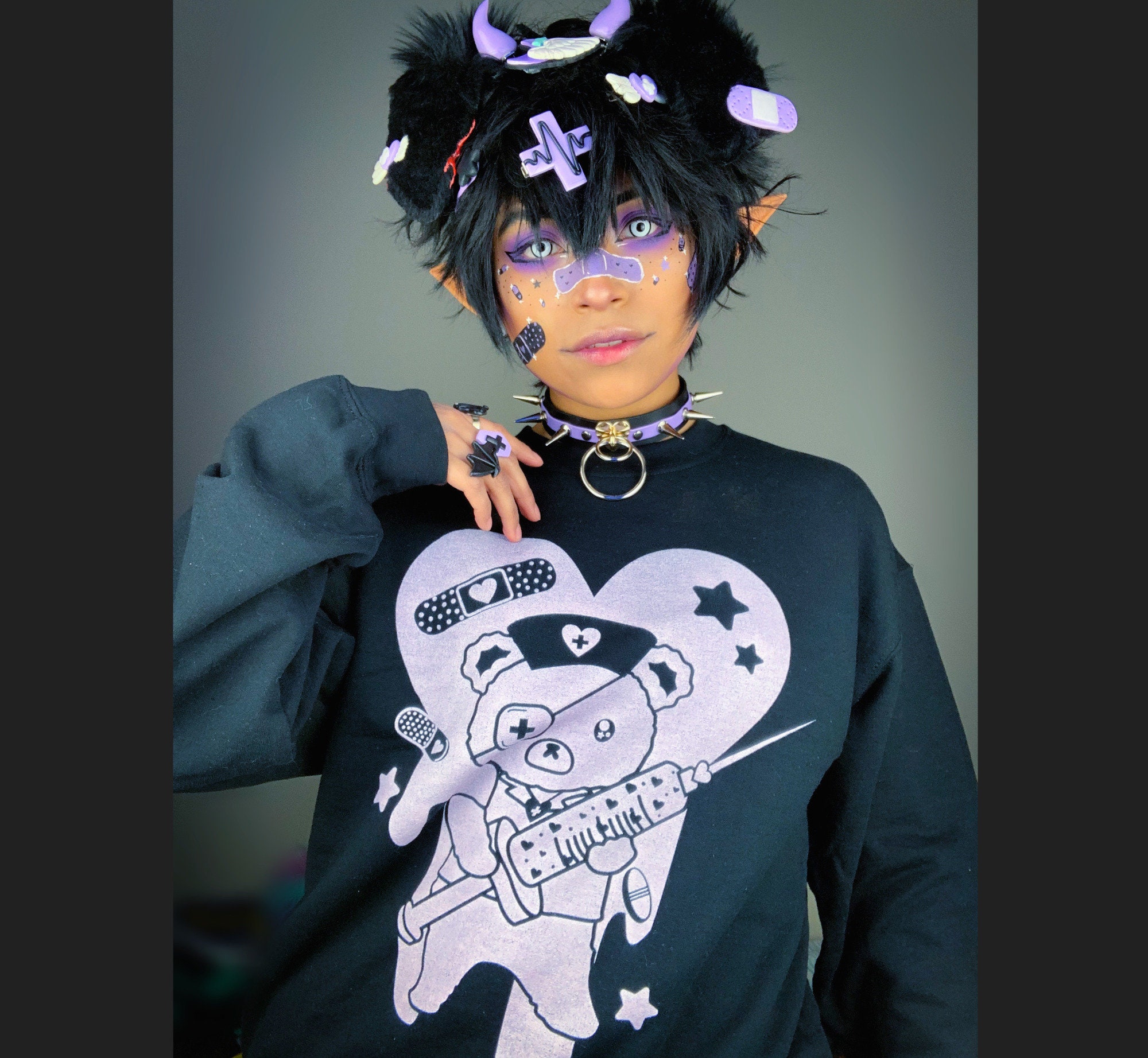 Menhera sweatshirt Kawaii clothing Menhera kei Yami | Etsy