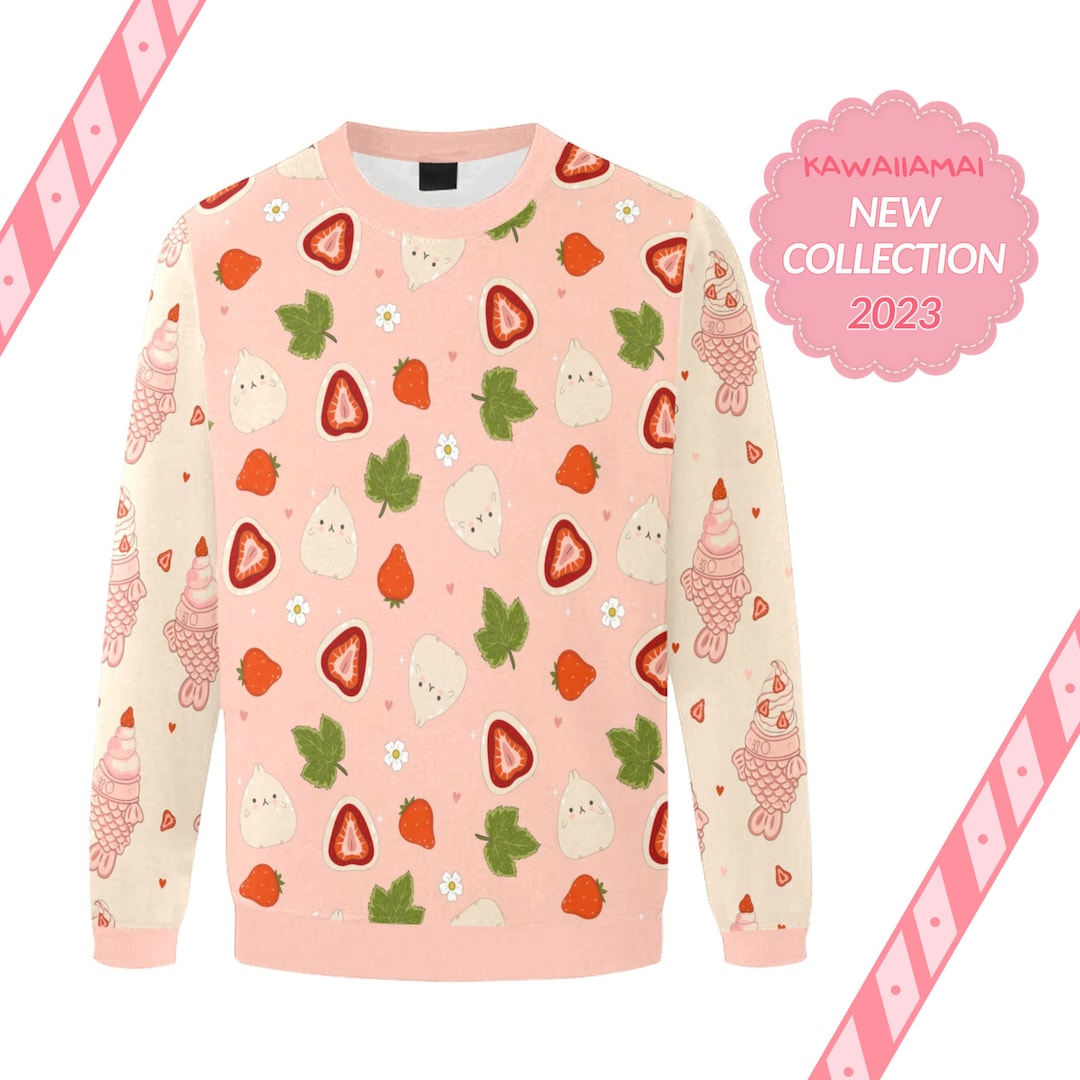 Kawaii Mochi Sweater Yume Kawaii Fairy Kei Strawberry - Etsy