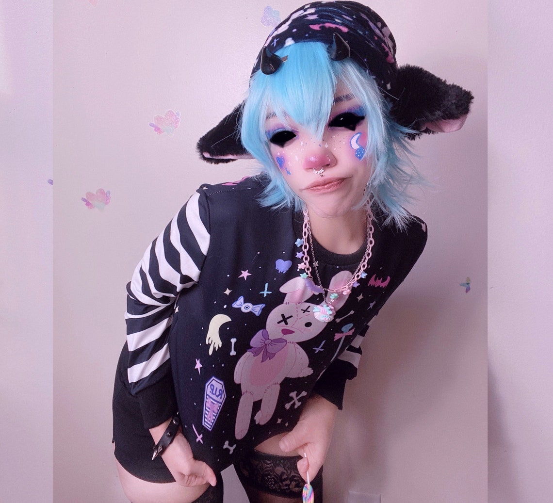 Pastel Goth Beanie Pastel Goth Clothing Kawaii Beanie - Etsy