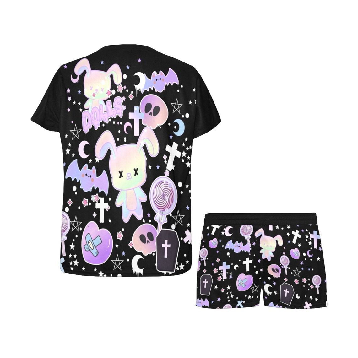 Pastel Goth Pajama Set Kawaii Clothing Yami Kawaii Pajama - Etsy