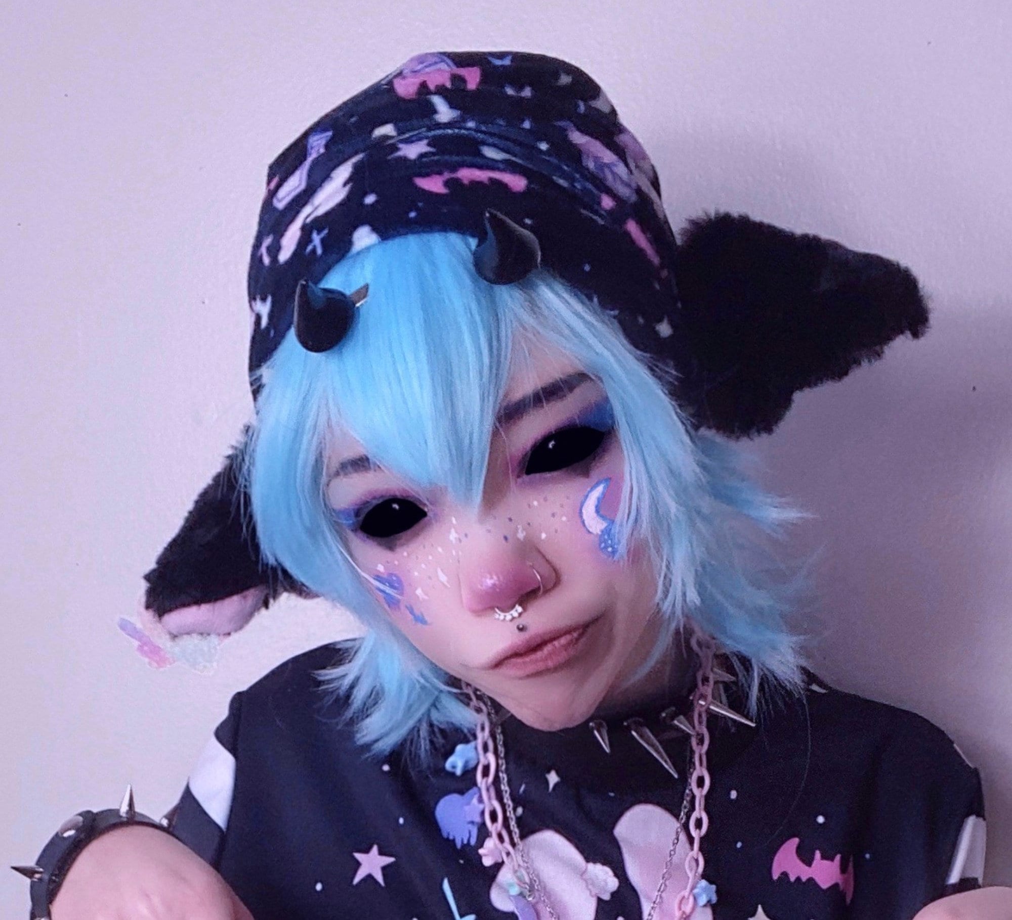 Pastel Goth Blue Hair