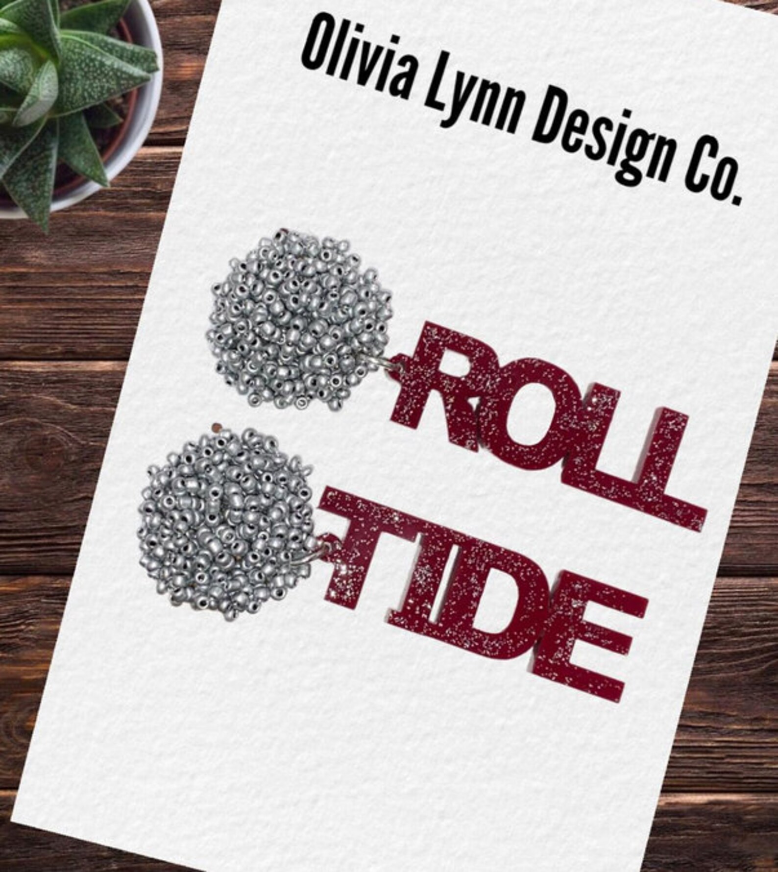 Custom Team Acrylic Seed Bead Earrings Game Day Earrings Go - Etsy