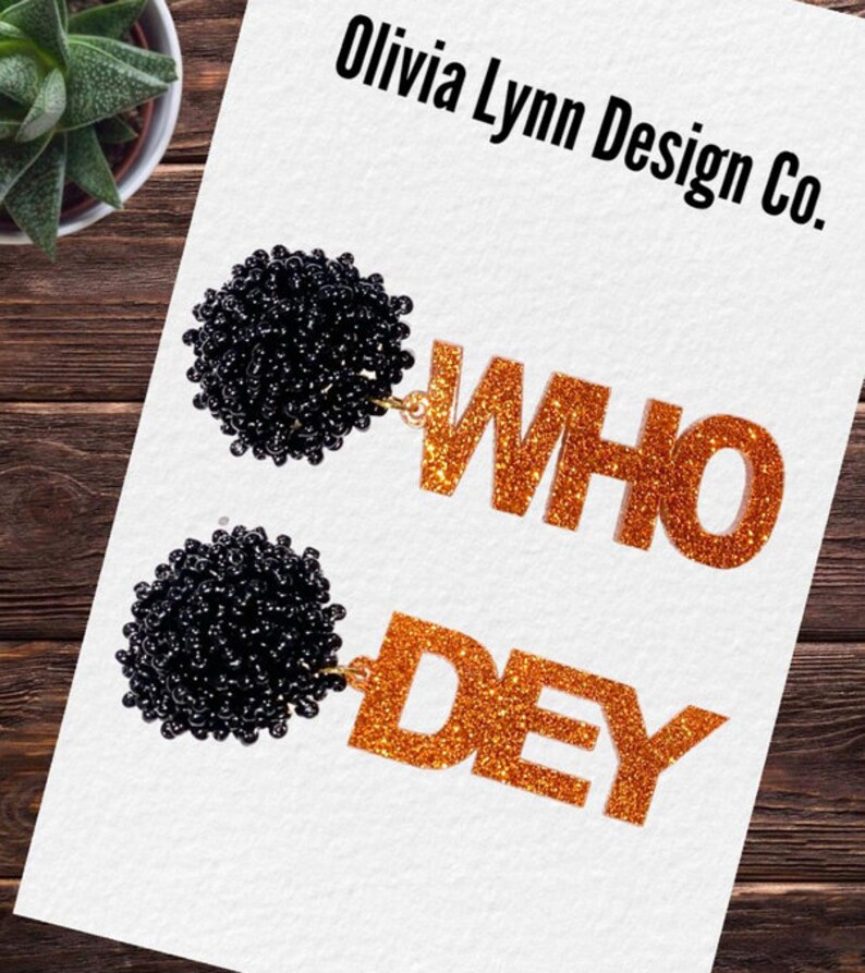 Custom Team Acrylic Seed Bead Earrings Game Day Earrings Go - Etsy