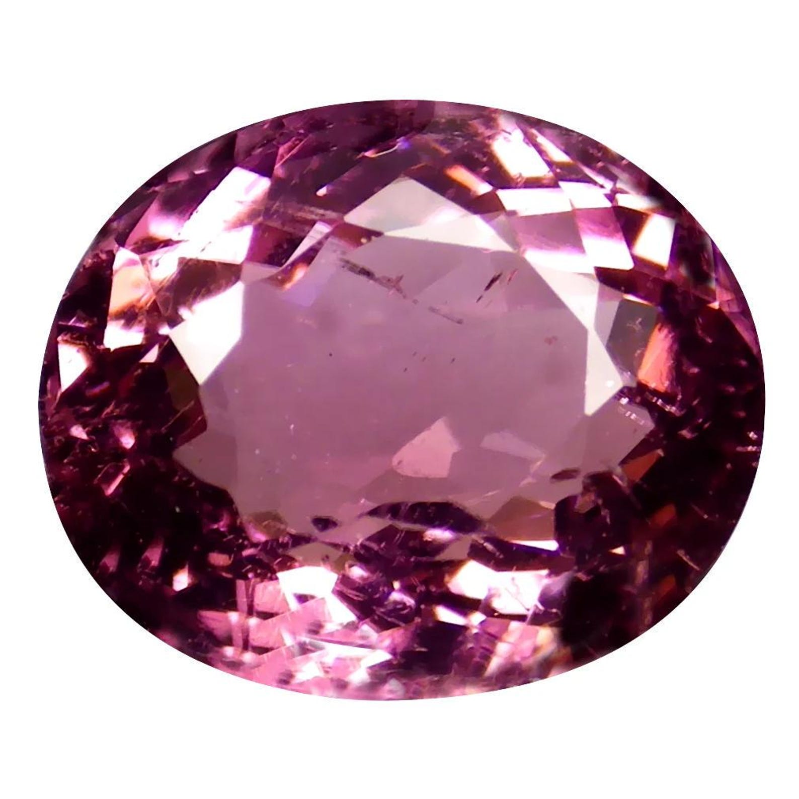 1.54 Ct Oval (7.91 X 6.66 Mm) Mozambique Natural Purplish Pink ...