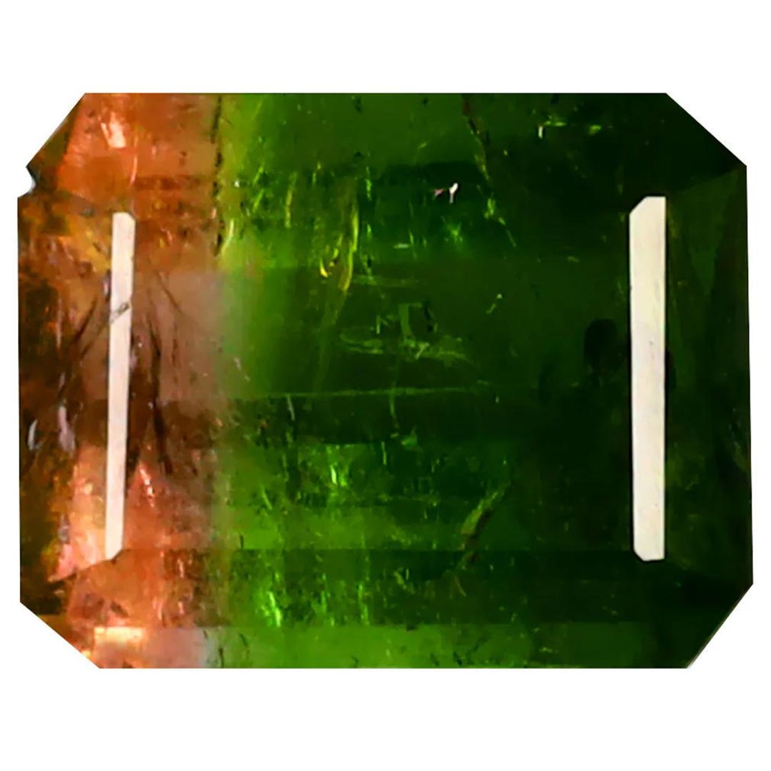 3.79 Ct Octagon (10.08 X 8.12 Mm) Unheated Natural Watermelon ...